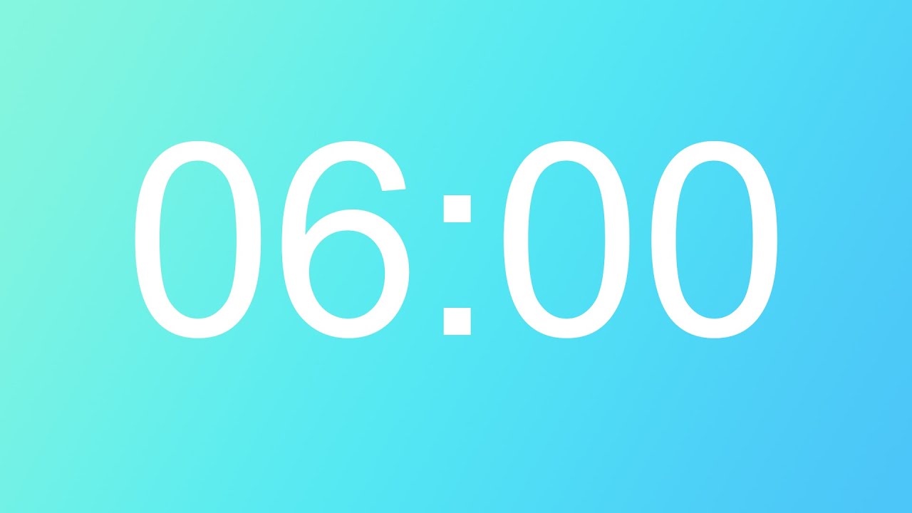 6 Minute Timer With Alarm - Alarmlı 6 Dakika Zamanlayıcı - YouTube