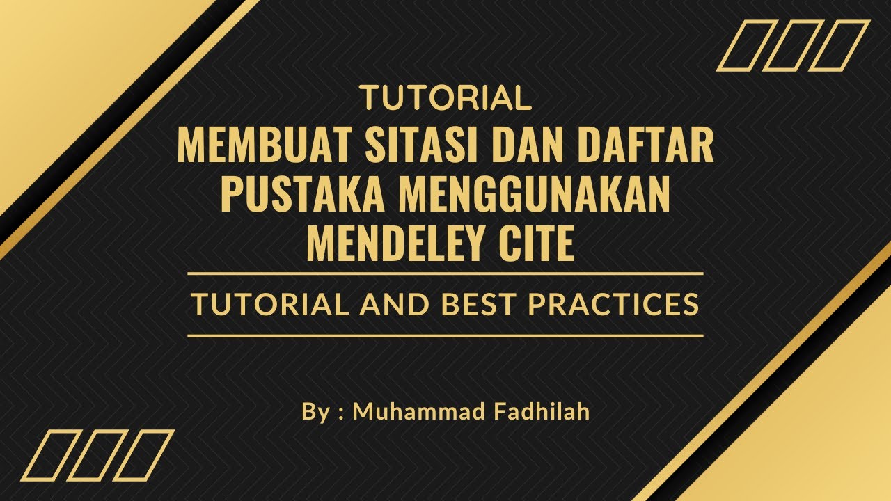 Cara Membuat Sitasi dan Daftar Pustaka Menggunakan Mendeley Cite dengan ...