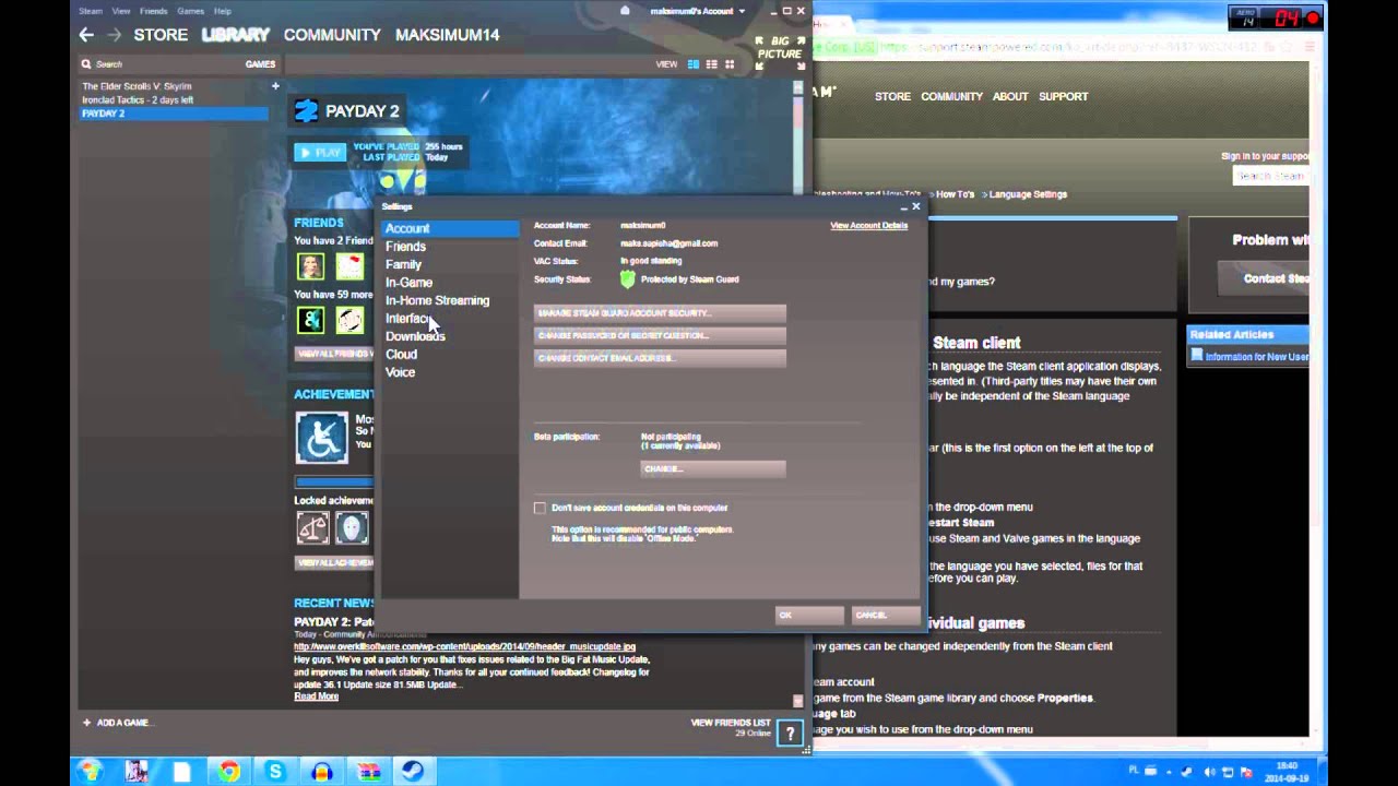 How to change language in payday 2 fast - YouTube
