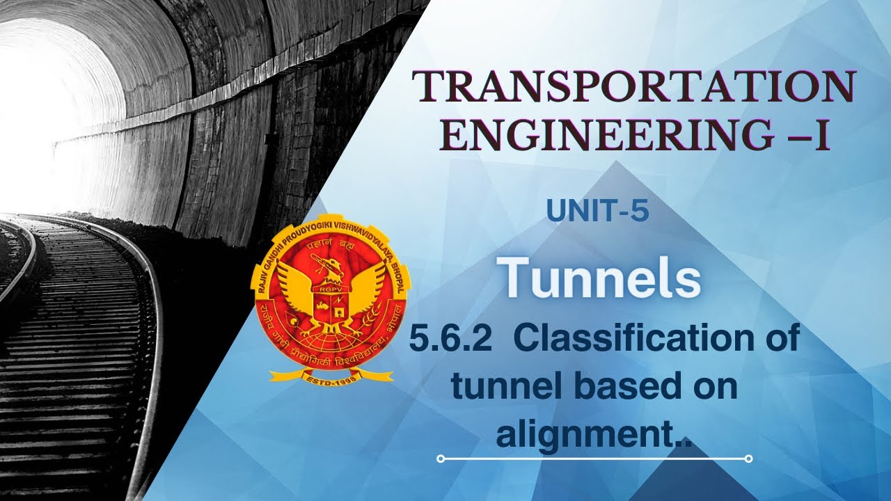 5.6.2 Classification of tunnel based on alignment | CE404 | - YouTube