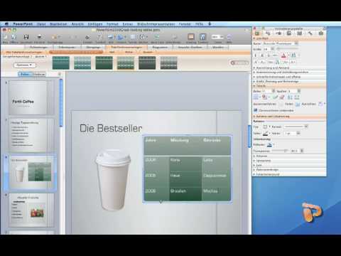 Erstellen Sie professionelle Tabellen in PowerPoint 2008 - YouTube