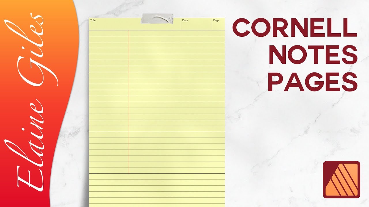 How to Create Cornell Notes Planner Pages in Affinity Publisher - YouTube