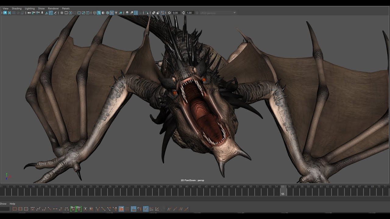 Dragon Fire Breathing Animation - YouTube