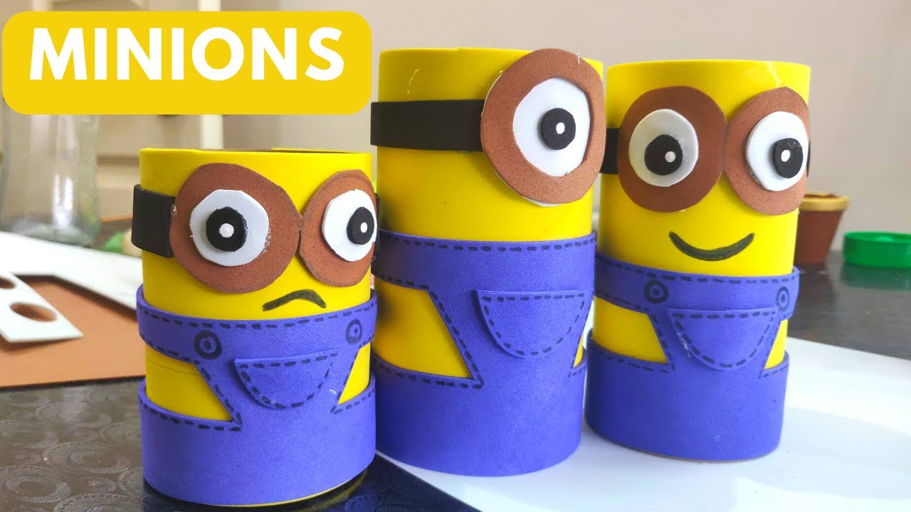Minions craft | DIY craft | Best out of waste Craft | - YouTube