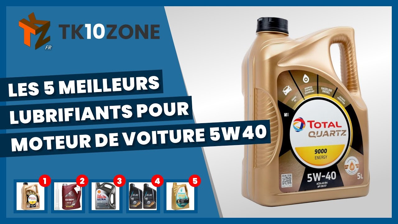 Les 5 meilleurs lubrifiants pour moteur de voiture 5w40 - YouTube