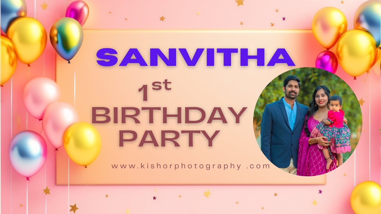 Sanvitha 1st Birthday Party #kishorephotography - YouTube