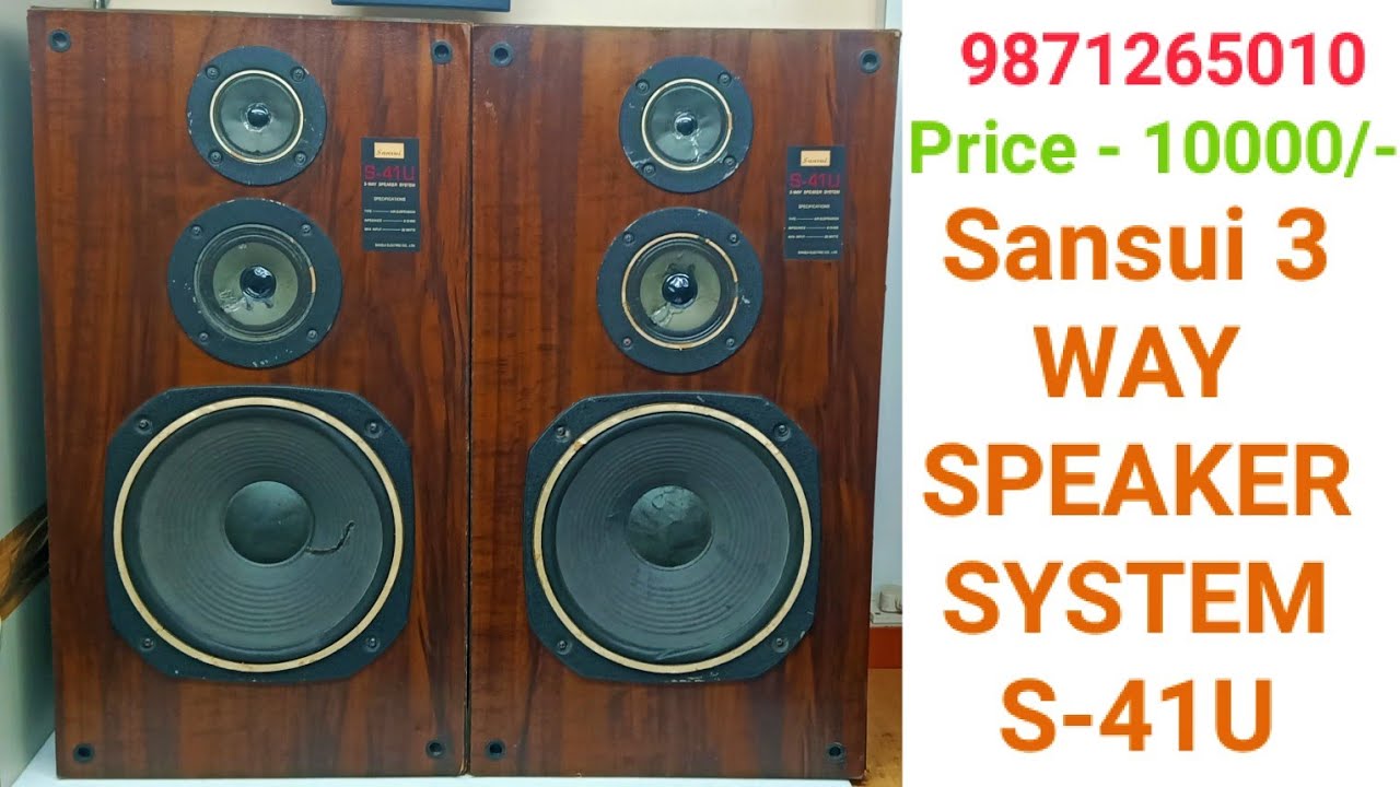 Sansui 3 WAY SPEAKER SYSTEM S-41U Price - 10000/- Only Contact No ...