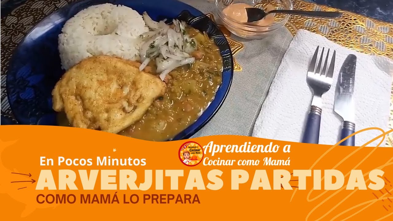 Receta ARVERJITAS PARTIDAS En Pocos Minutos - YouTube