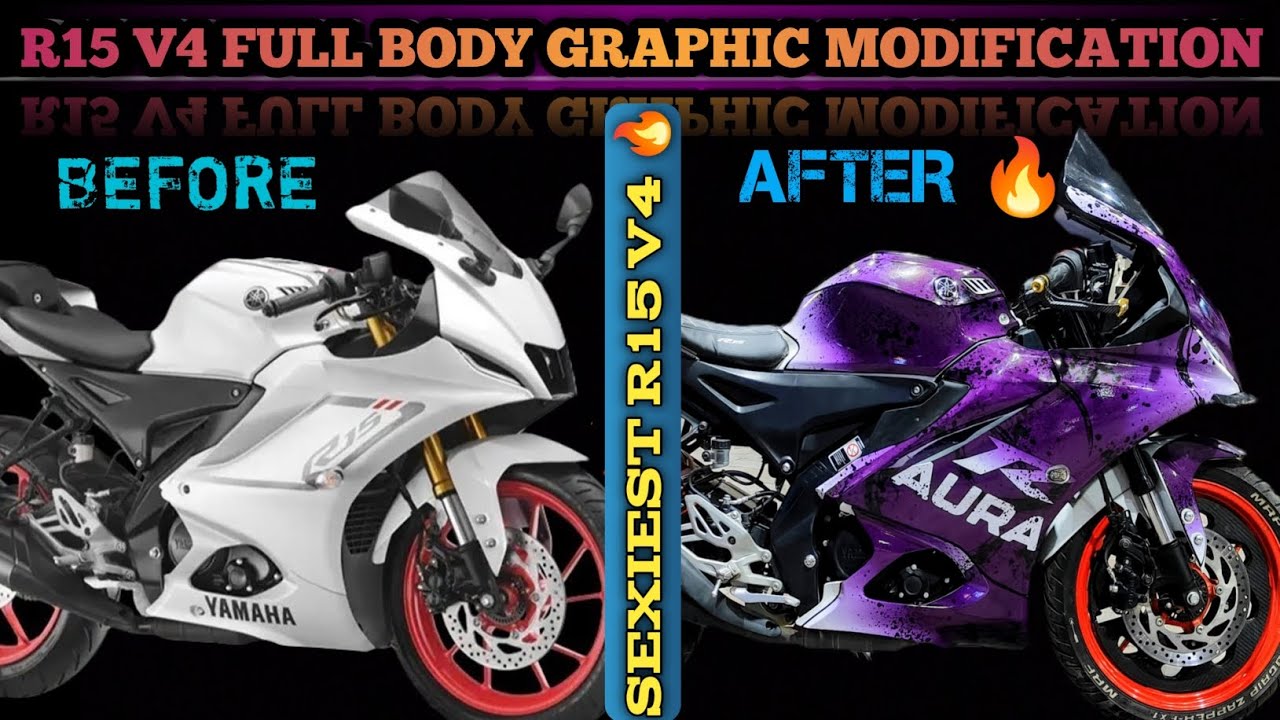 YAMAHA R15 V4 FULL BODY GRAPHIC MODIFICATION || R15 V4 FULL ...