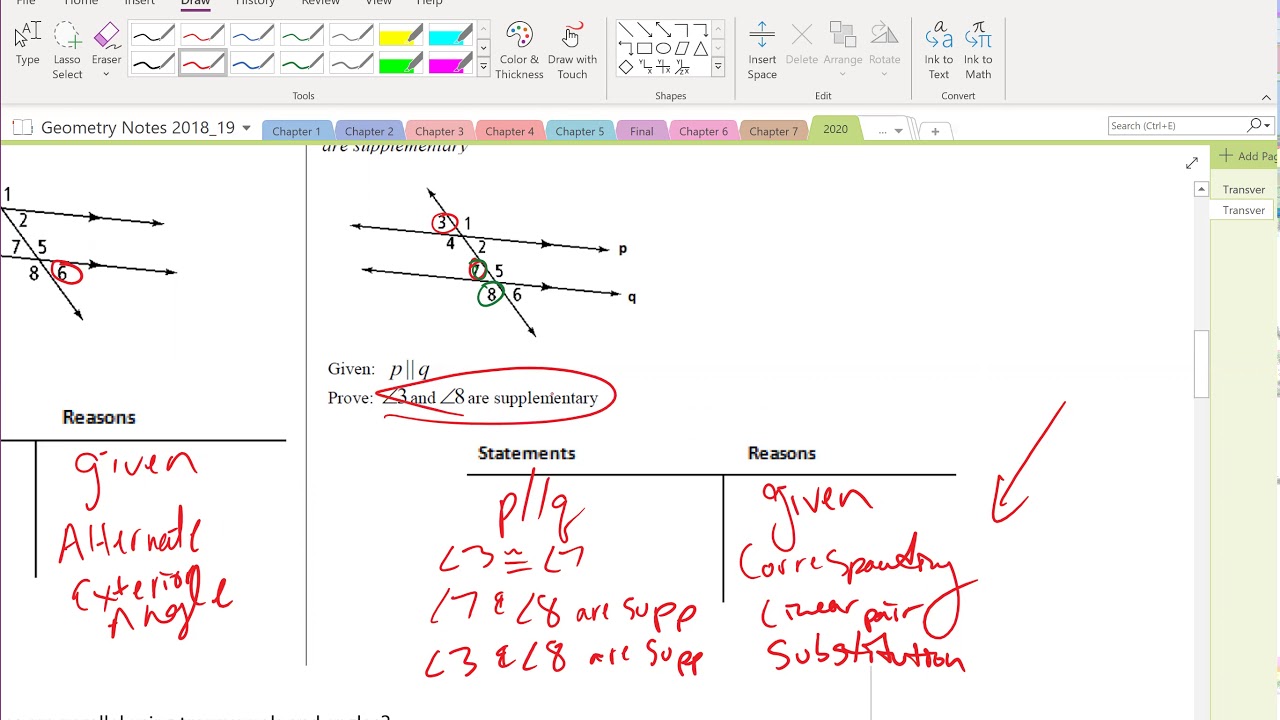 Transversal Proofs - YouTube