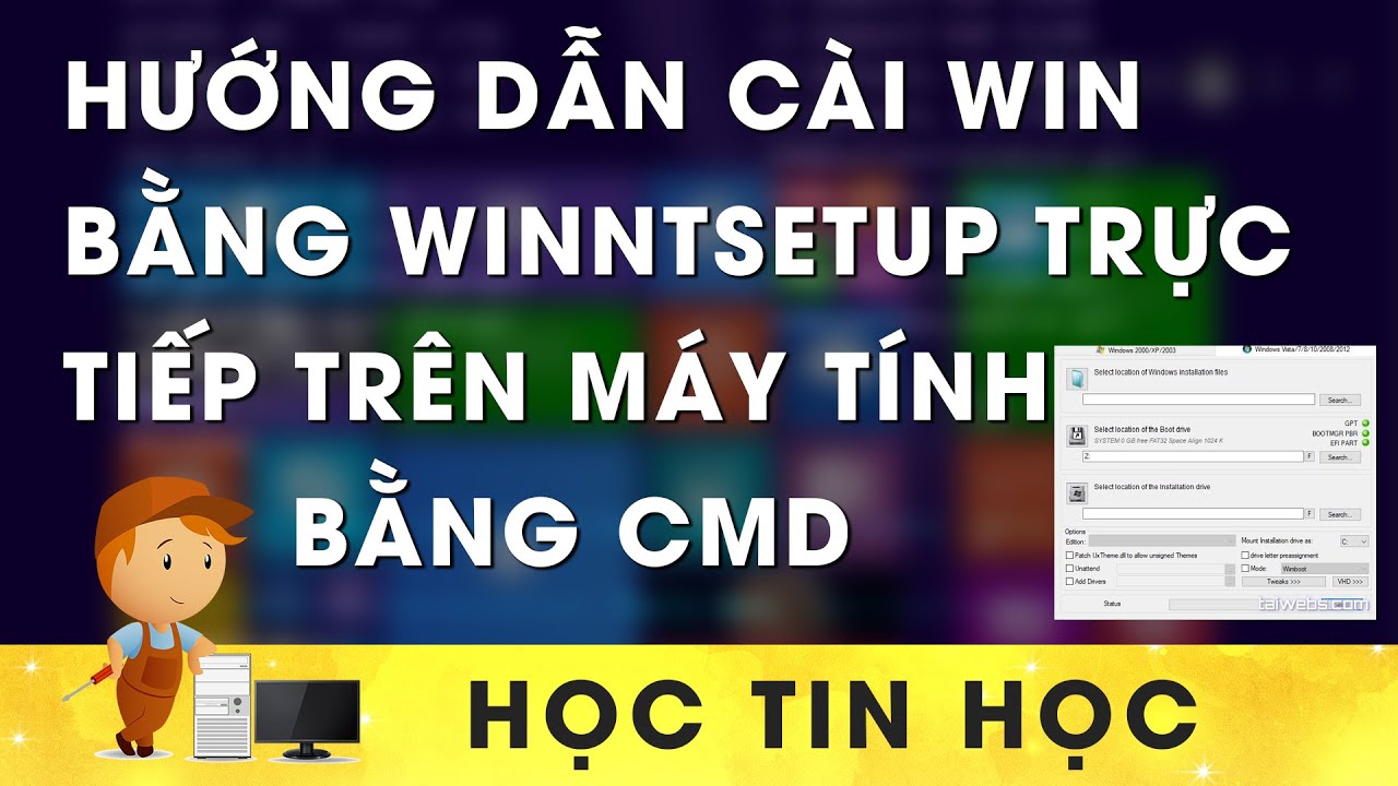 Hướng dẫn cài Win bằng phần mềm WinNTSetup trực tiếp trên máy tính bằng CMD (Command Prompt ...