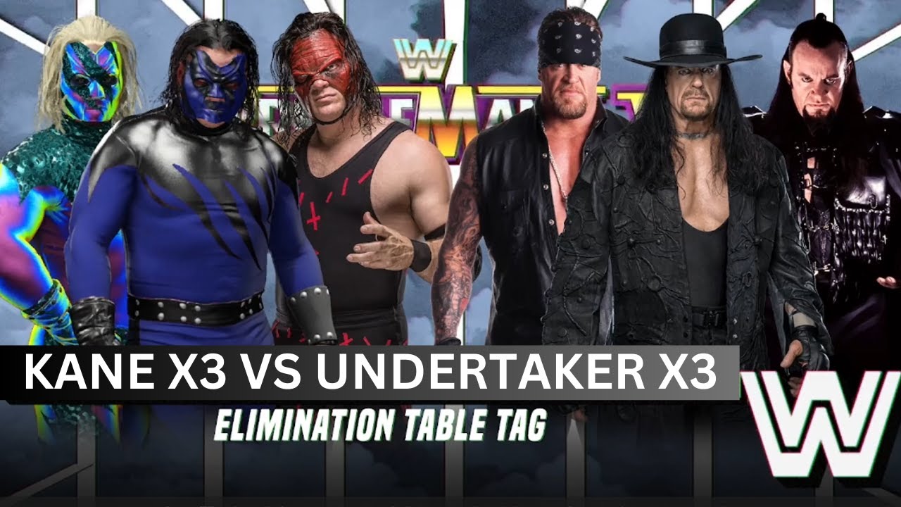 3 Kanes vs 3 Undertakers WWE2K24 Table tag match (Gayne and Blue Kane ...