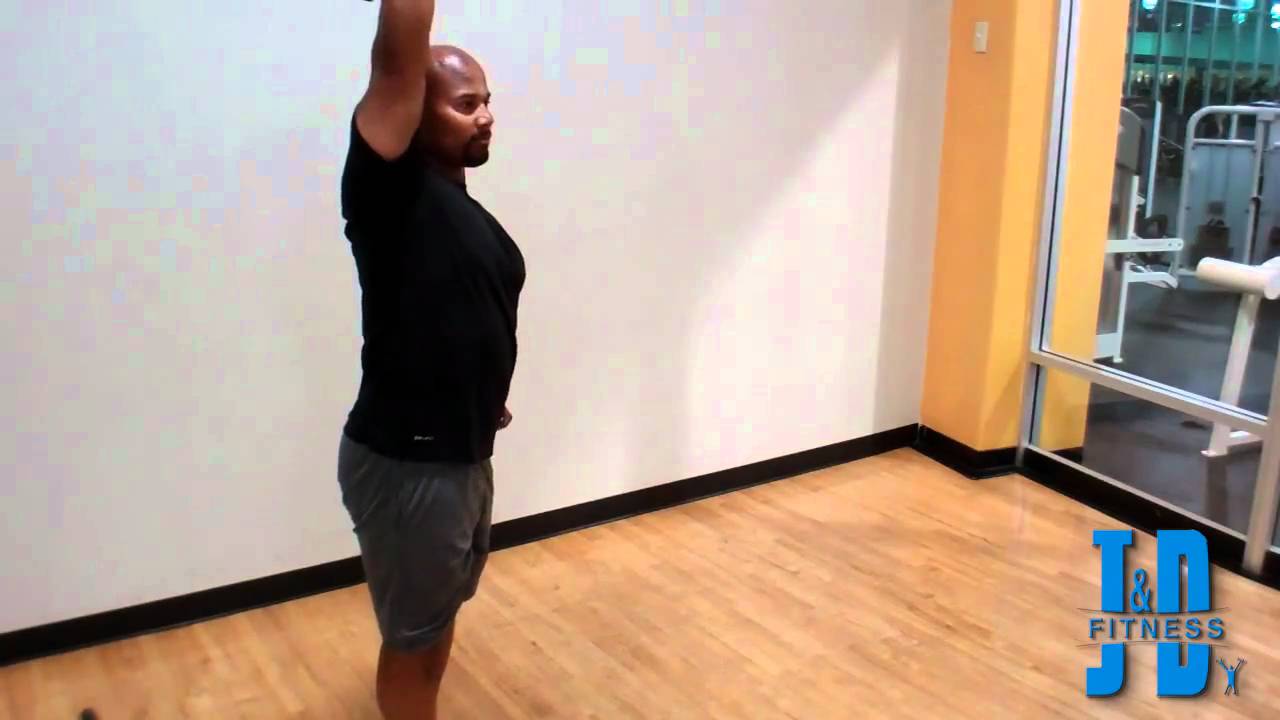 Forward Lunge with Overhead Kettlebell -J&D- Workout of the Day - YouTube