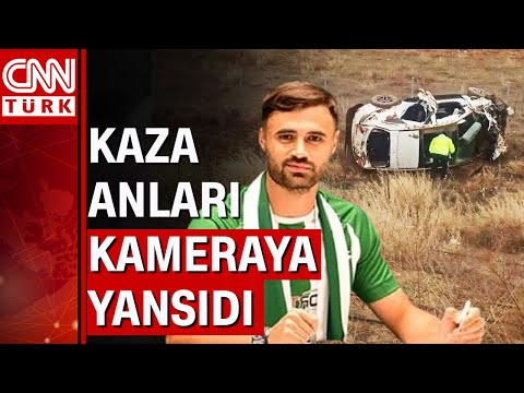 Futbolcu Ahmet Çalık'ın hayatını kaybettiği kazanın görüntüleri ortaya çıktı!