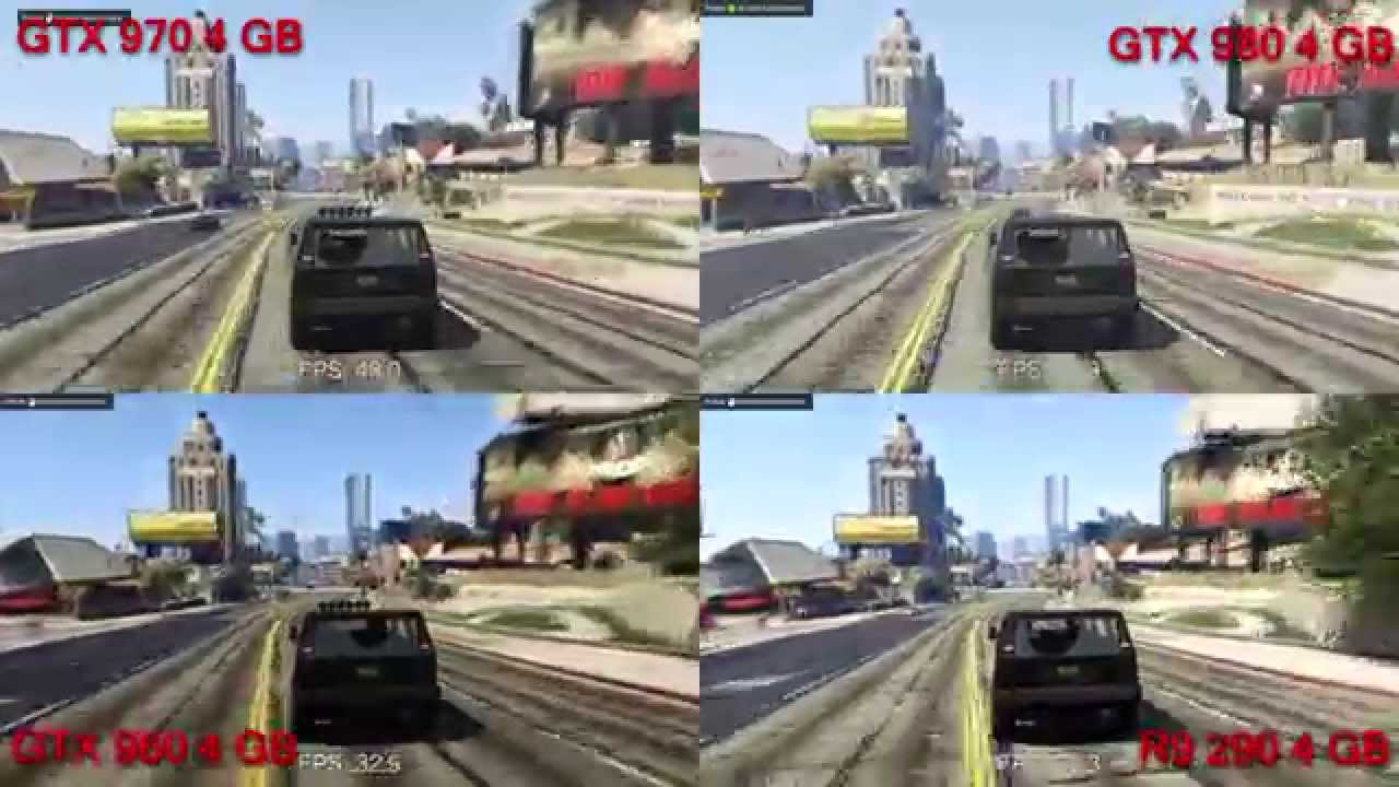 GTX 980 Vs 970 Vs 960 Vs R9 290 GTA V Benchmark YouTube