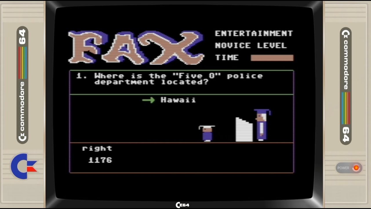 Fax by Exidy: A Trivia Game for Commodore 64 - YouTube
