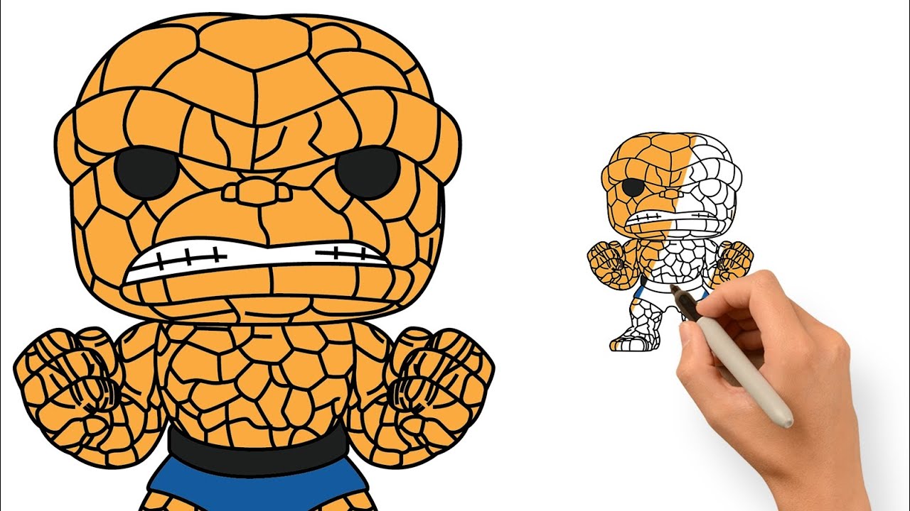 How To Draw The Thing [EASY] Marvel comics - YouTube