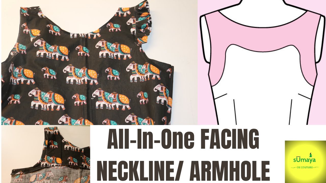 Install All in One Facing Neckline|Front Open Facing Neckline Details ...