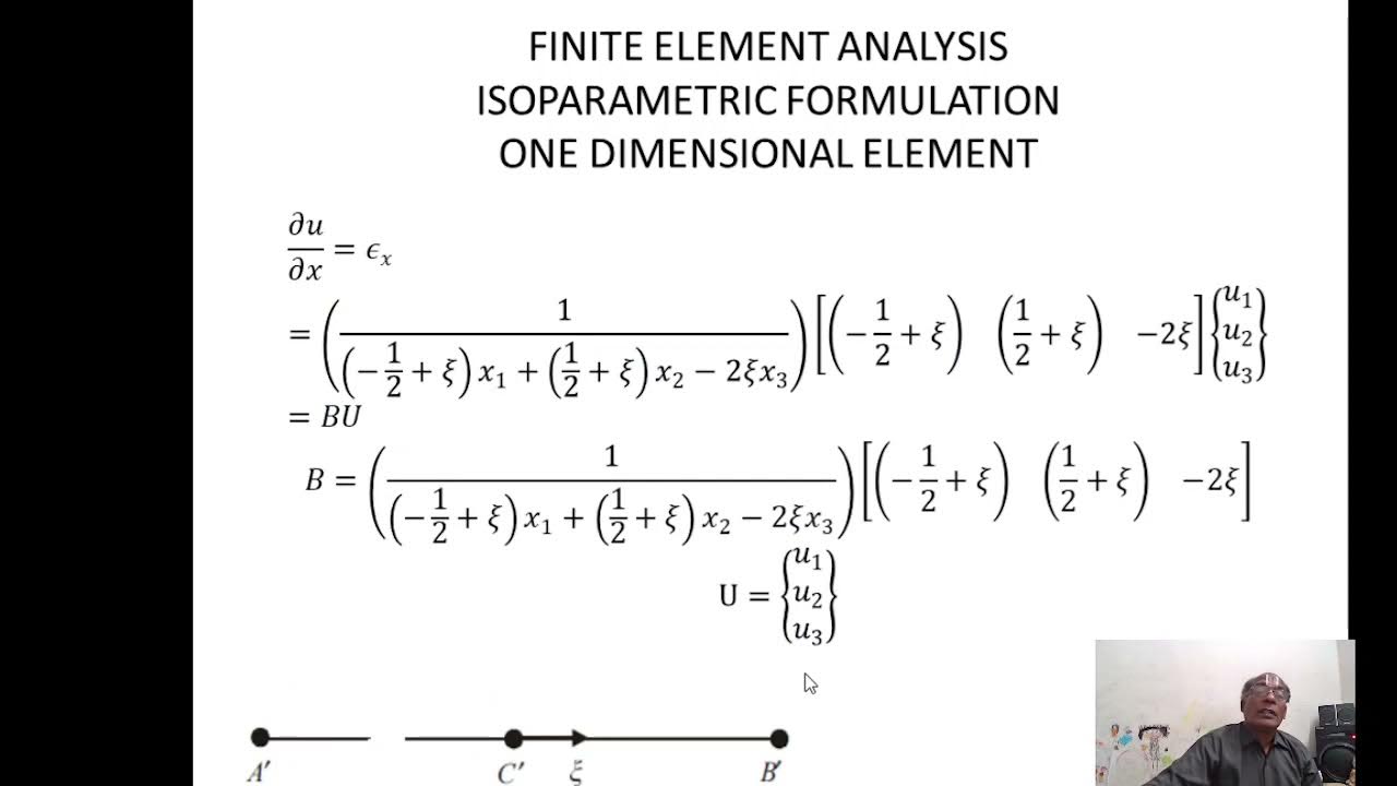 ONE DIMENSIONAL Quadratic bar element Isoparametric - YouTube