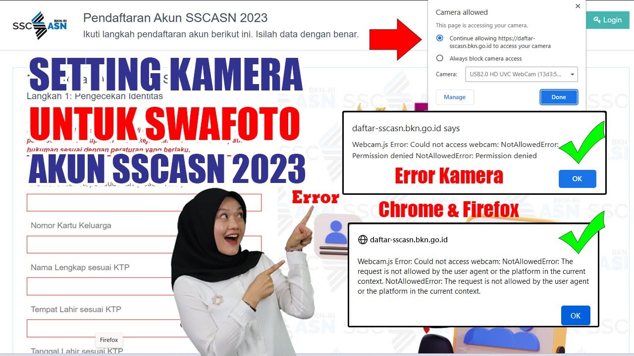 Cara Setting Kamera Untuk Swafoto Akun SSCASN - YouTube