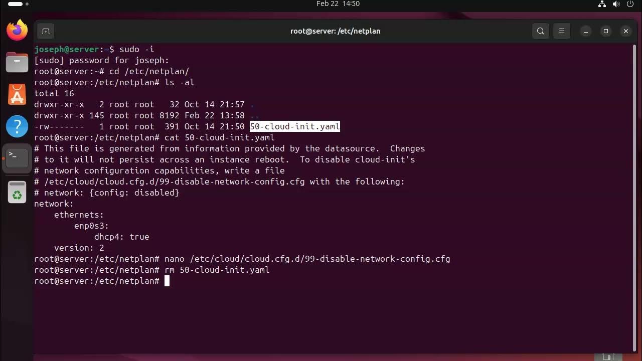 Configuring a Static IP Address from the command line on Ubuntu Linux using Netplan - YouTube