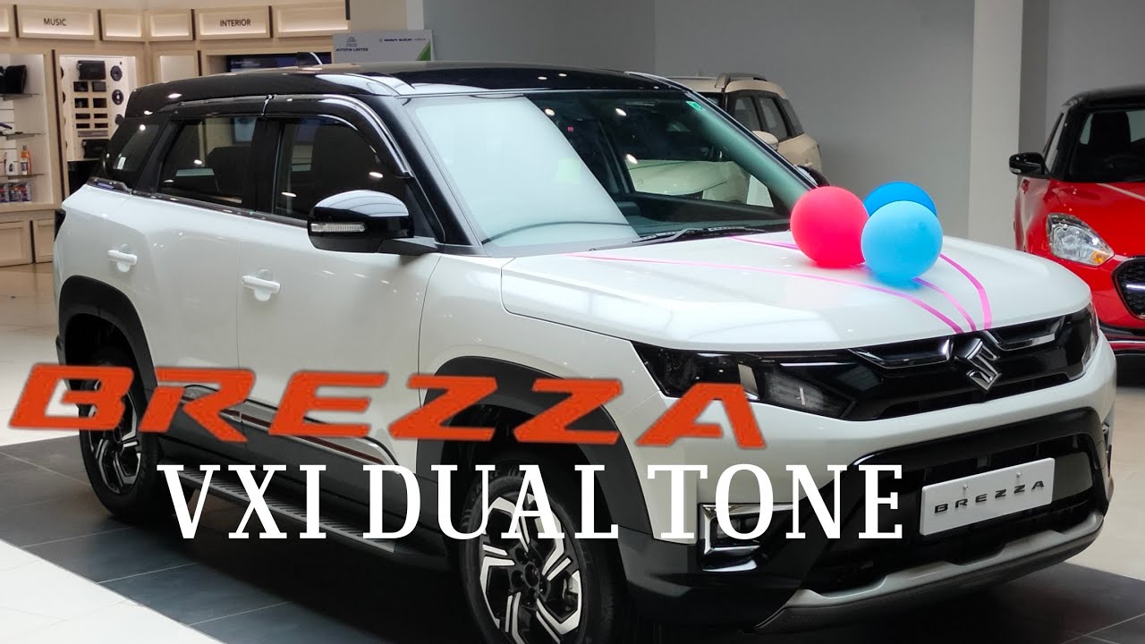 Maruti Suzuki New Brezza white with Black Dual Tone - YouTube