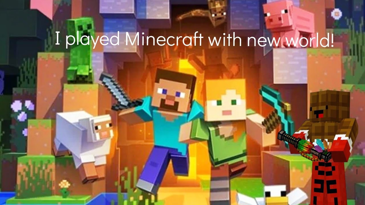 I played Minecraft With new world! - YouTube