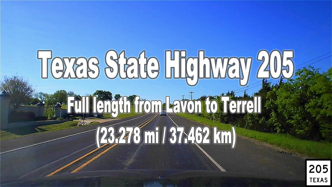 Texas State Highway 205 from Lavon to Terrell (Full Distance Drive ...