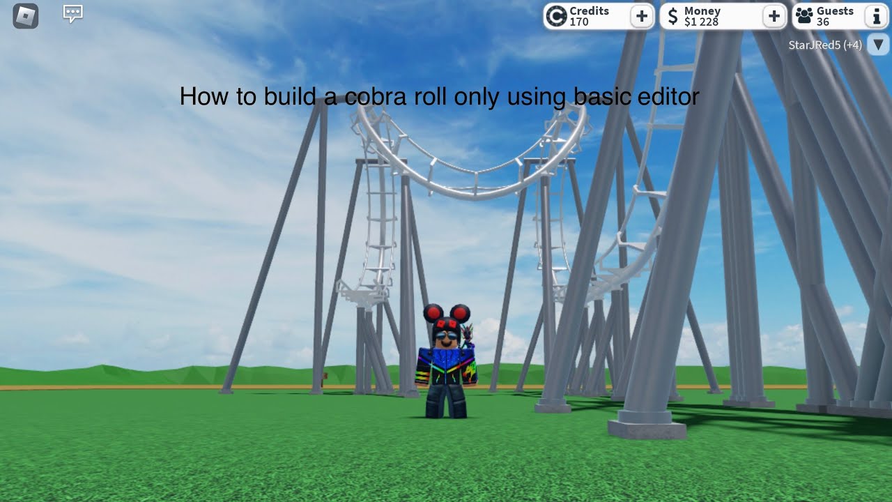 How to make a cobra roll only using basic editor in theme park tycoon 2 ...