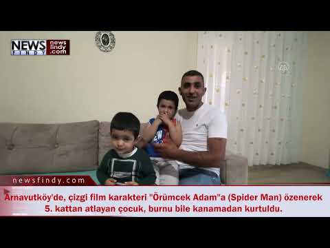 Örümcek Adam'a özenip 5  kattan atlayan çocuk burnu bile kanamadan kurtuldu