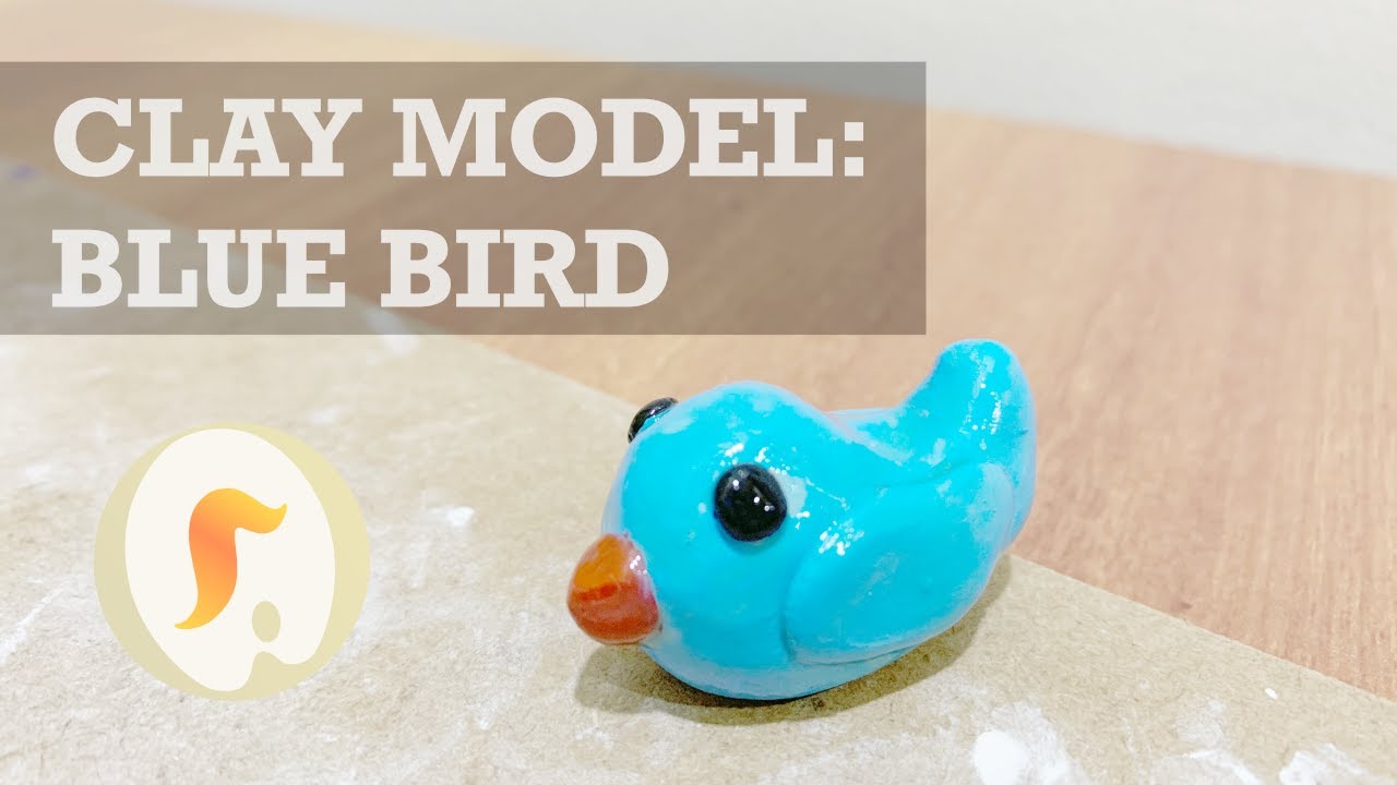How to make clay model of blue bird - YouTube