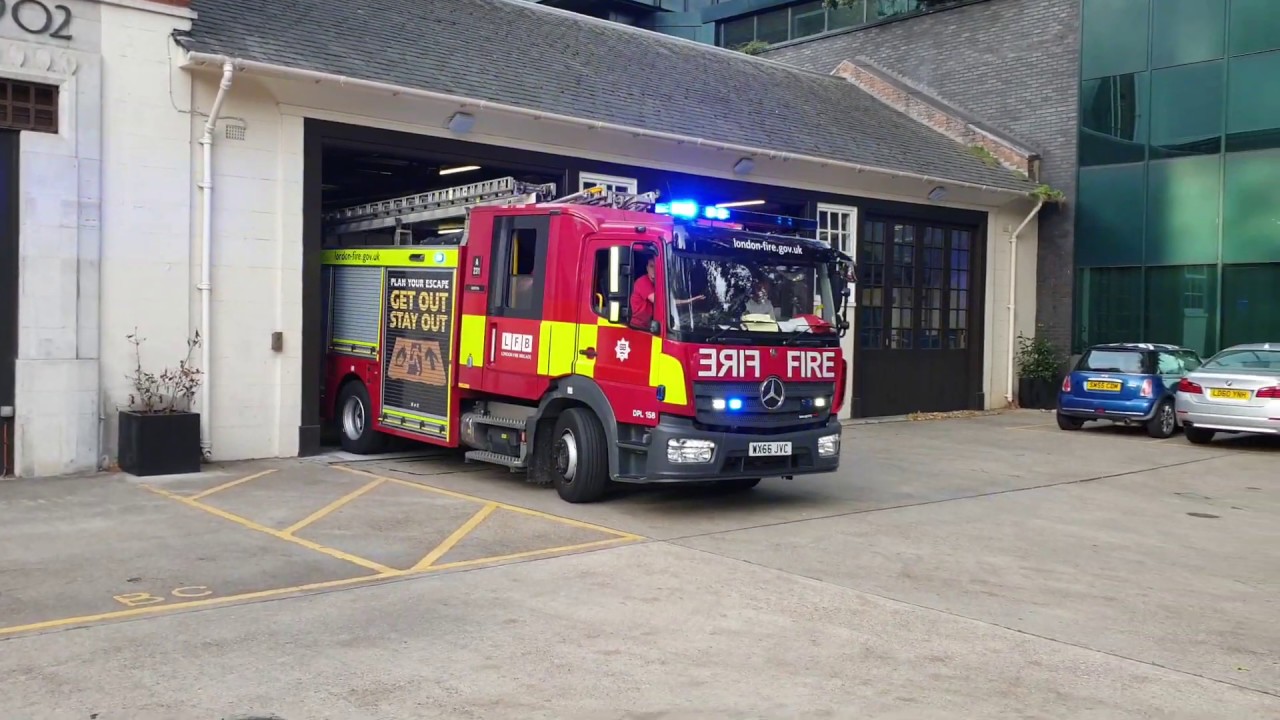 London Fire Brigade - Mk3 Pump Ladder A231 LFB Euston Turnout - YouTube