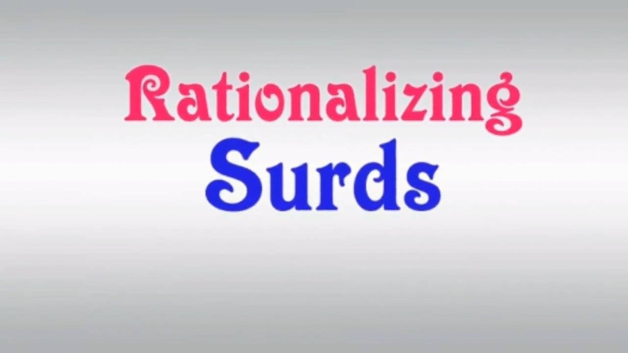 How to rationalize a denominator | Exponents expressions and equations ...