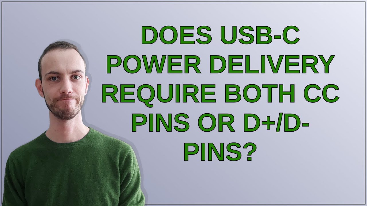 Electronics: Does USB-C Power Delivery require both CC pins or D+/D ...