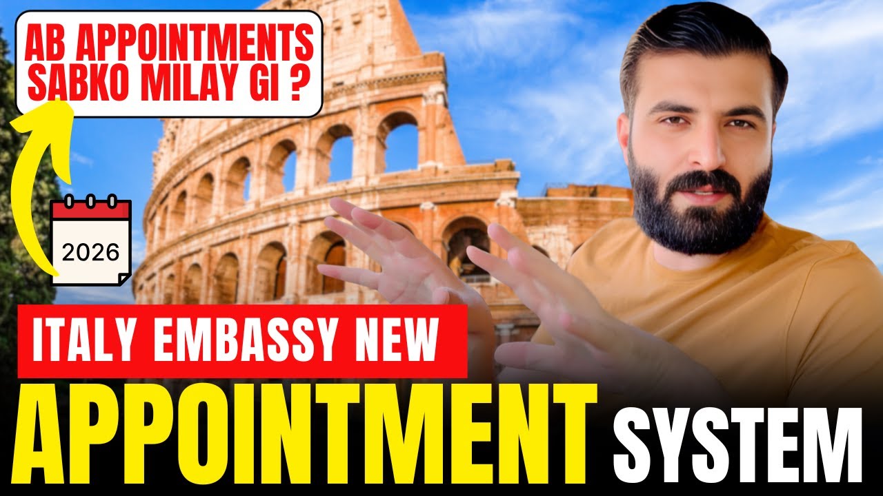Italy Embassy New Appointment System 2025 | How to Get Italy Visa ...