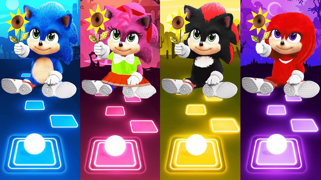Baby Sonic - Baby Amy Rose - Baby Shadow - Baby Knuckles - Tiles Hop ...