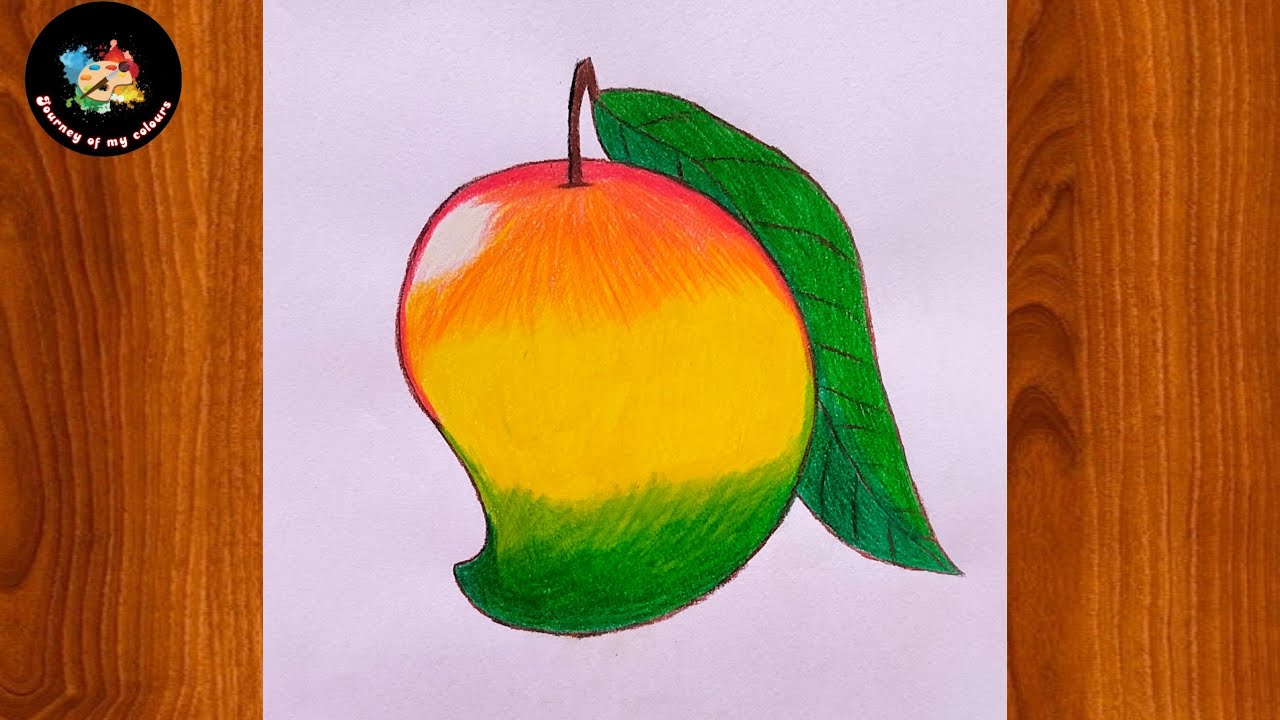 How to draw a Mango | National fruit drawing || Mango Drawing for kids ...