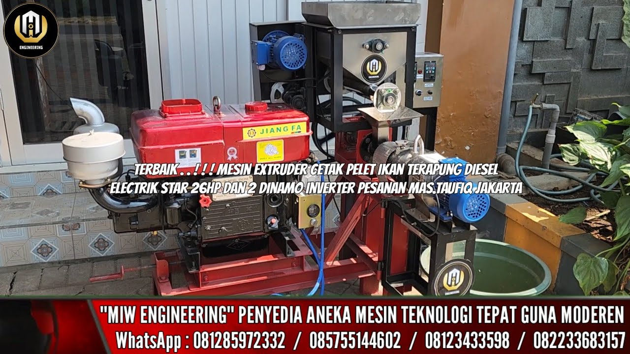 Mesin Extruder Cetak Pelet Pakan Ikan Apung Murah Kediri Surabaya ...