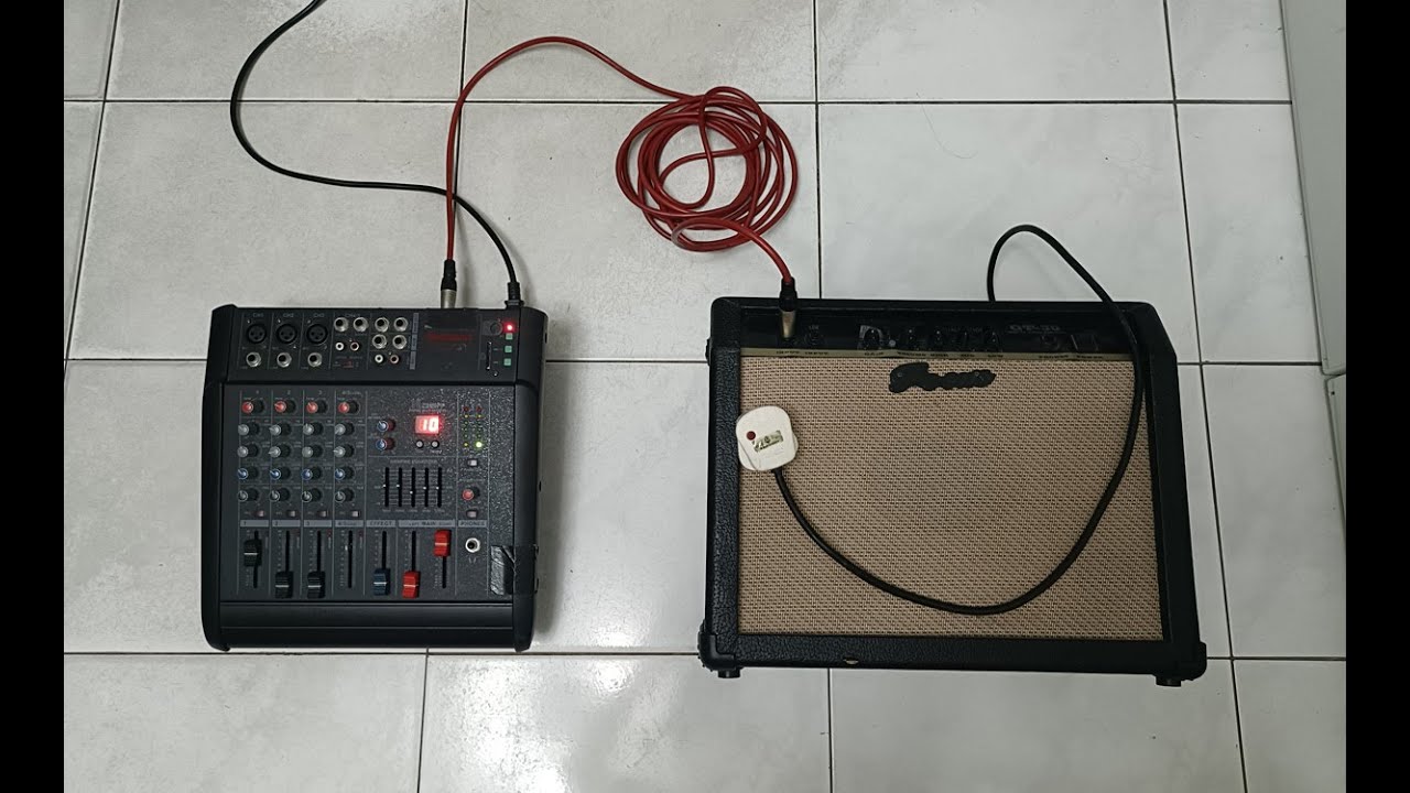connect Guitar Amp to Mixer PA System - YouTube