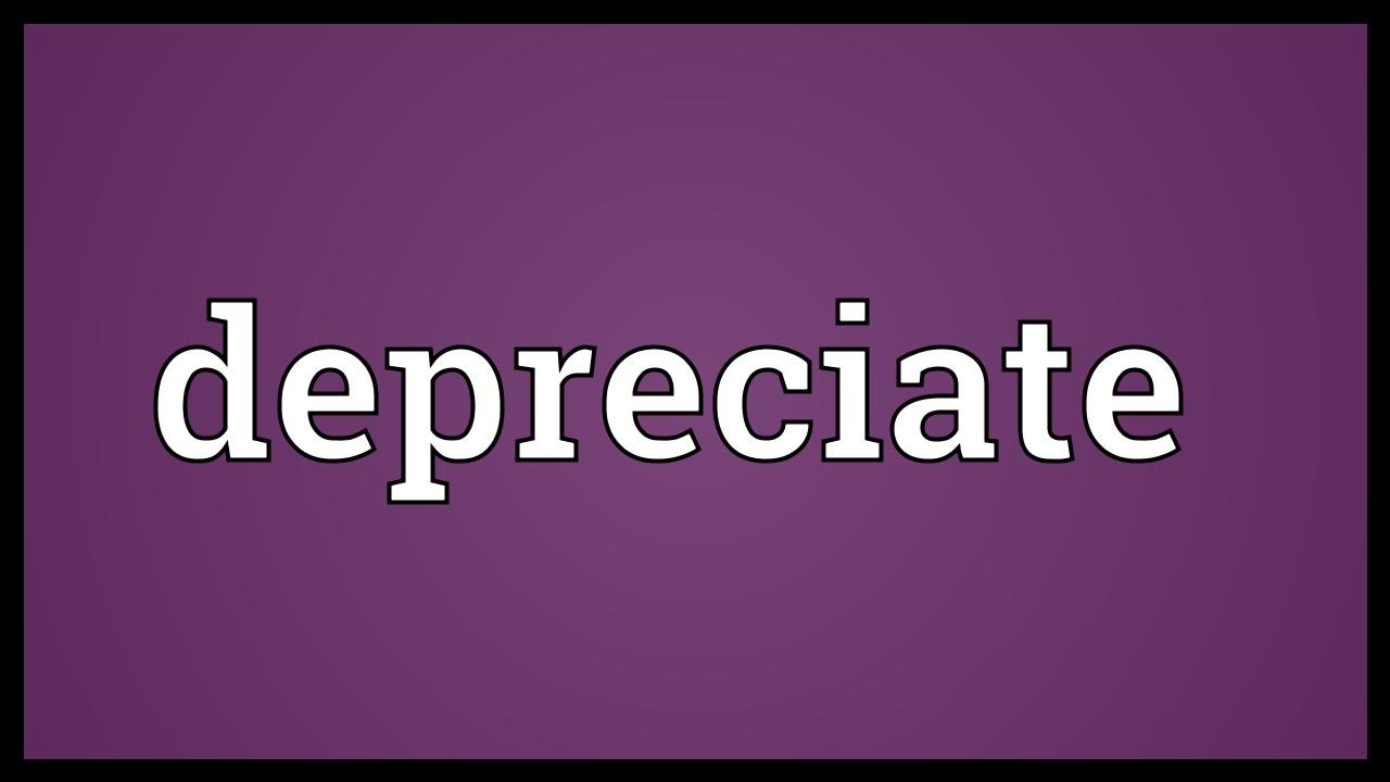 Depreciate Meaning - YouTube