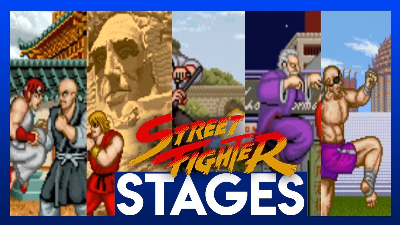 Street Fighter (Arcade) - ALL STAGES - YouTube