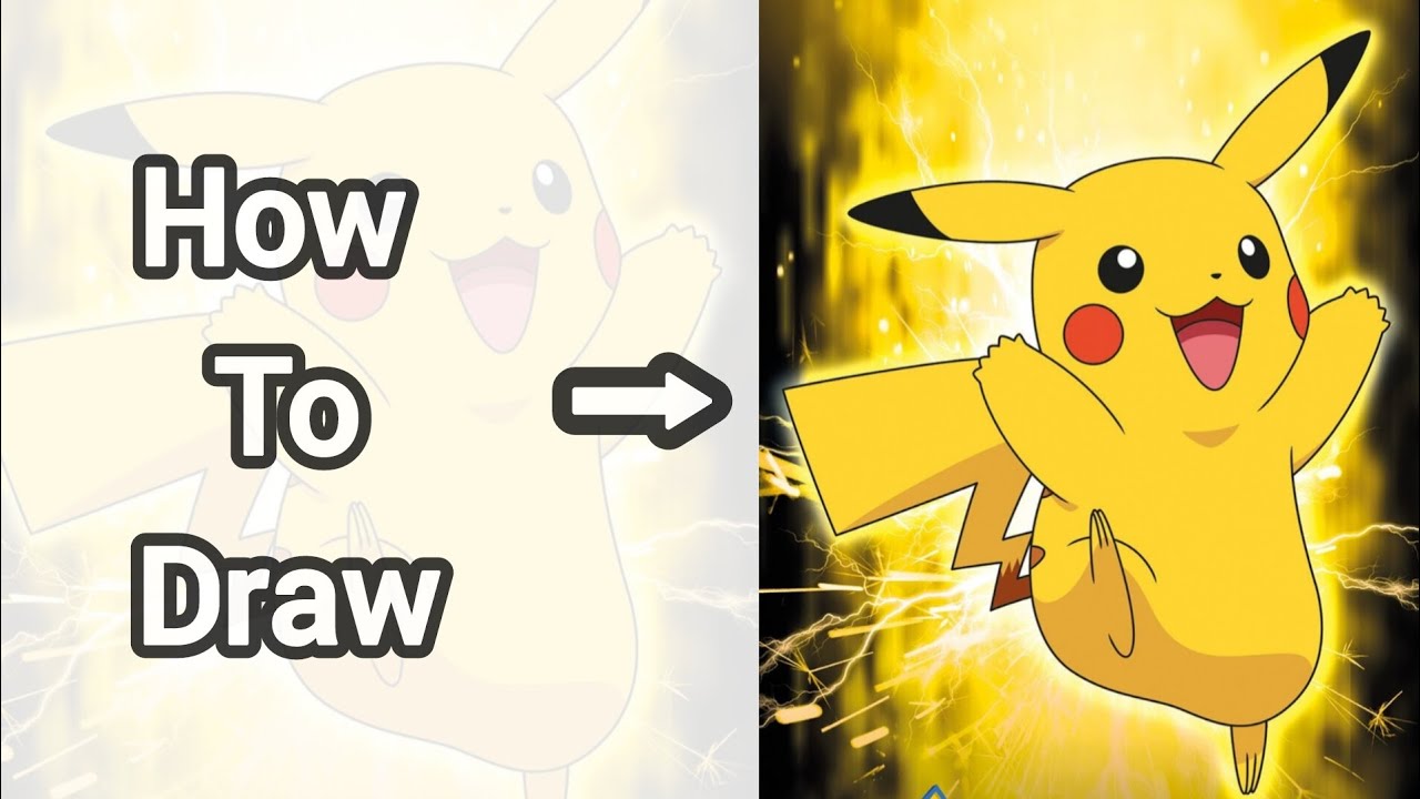 How to draw | Pickachu | Pokemon drawings | pickachu drawing | Tutorial ...