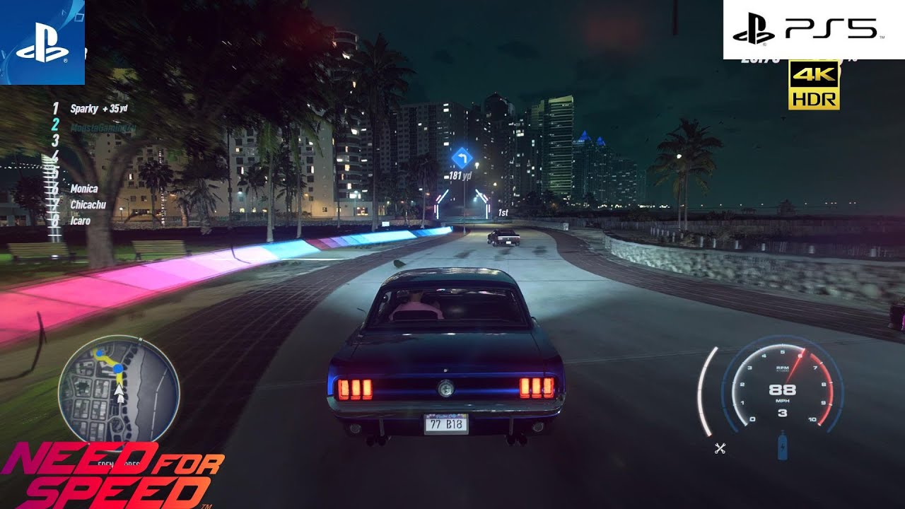 PS5 4K NFS Heat Ultra Graphics Night Free Roam Looks amazing with Ana ...