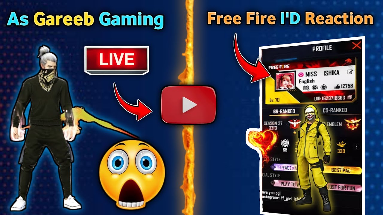 FREE FIRE UID CHECK 🤯 REACTION AND GUILD TEST LIVE 🔴 #freefirelive # ...