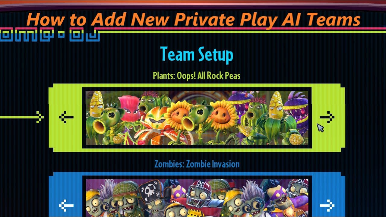 Frosty Editor Tutorial #42: How to Add New Private Play AI Teams in Plants vs. Zombies GW2 - YouTube