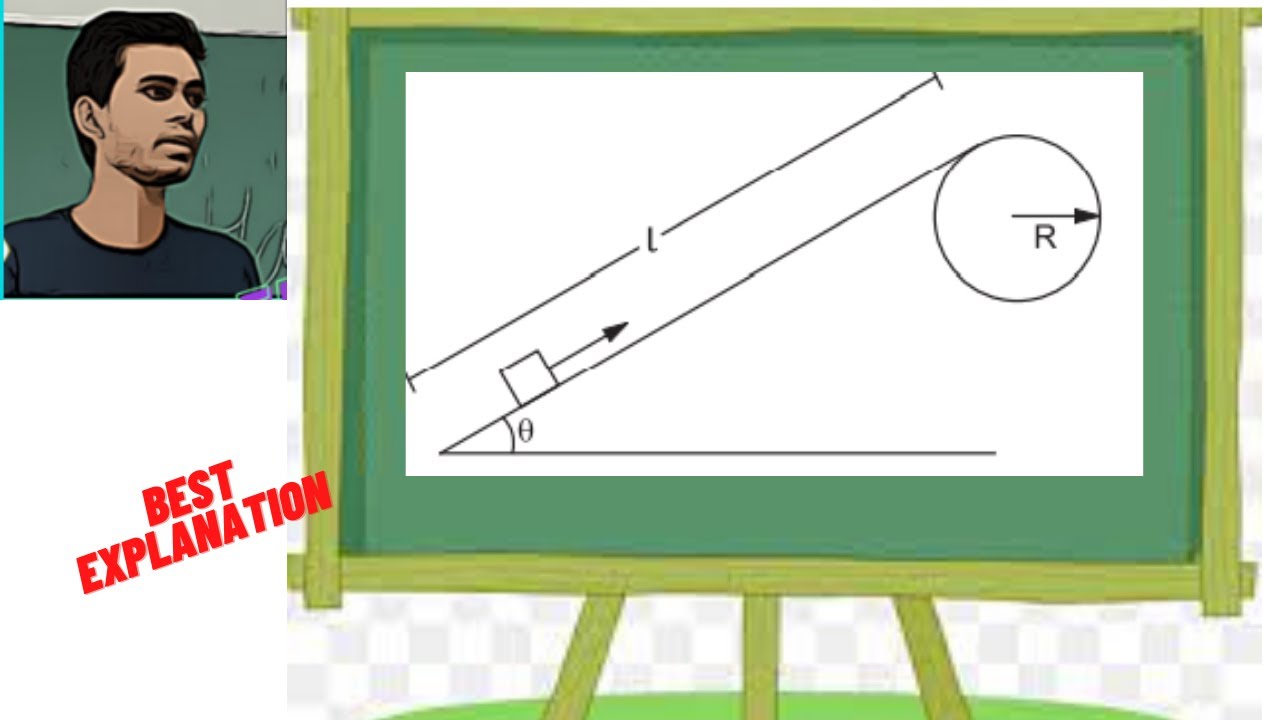 Figure (8-E17) shows a smooth track which consists of a straight ...