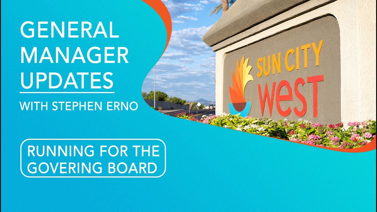 General Manager Update - Running for the Governing Board - YouTube