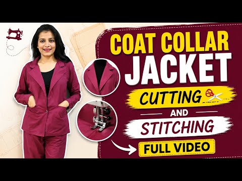 Ladies coat 🧥 cutting and stitching/ how to make ladies coat 🧥 cutting ...