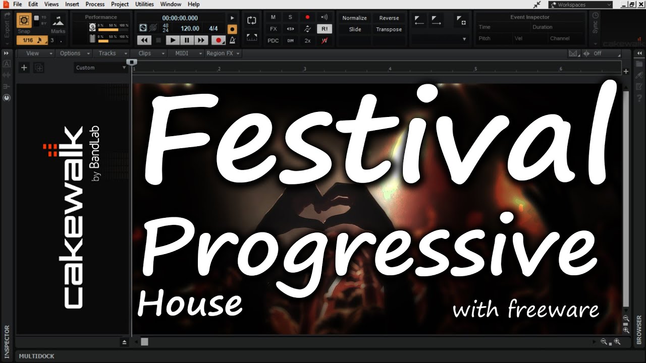 Making Festival Progressive (House) with freeware | EDM in Cakewalk by ...