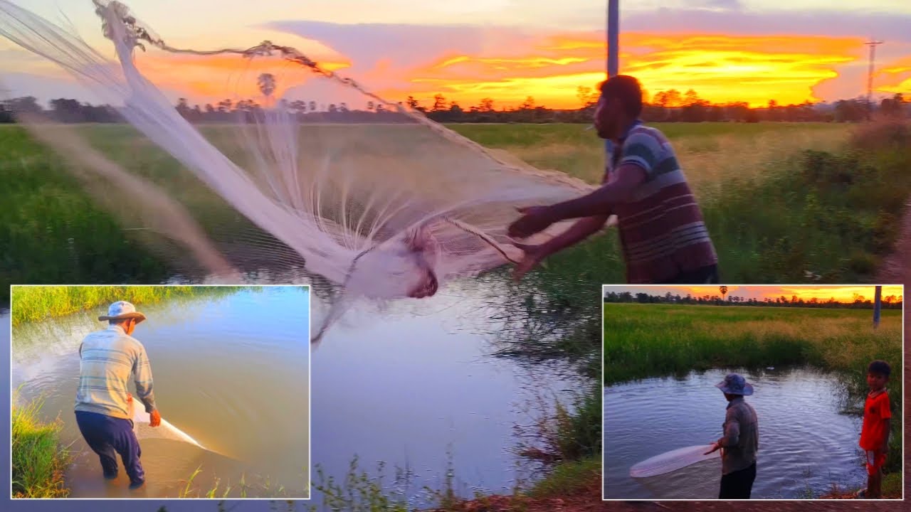 Finding fish in a fun and beautiful way, uncles and sisters come to ...